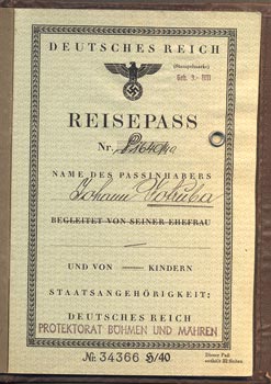 Deutsches Reich. Reisepass. - 1940. – Antikvariát Pražský Almanach